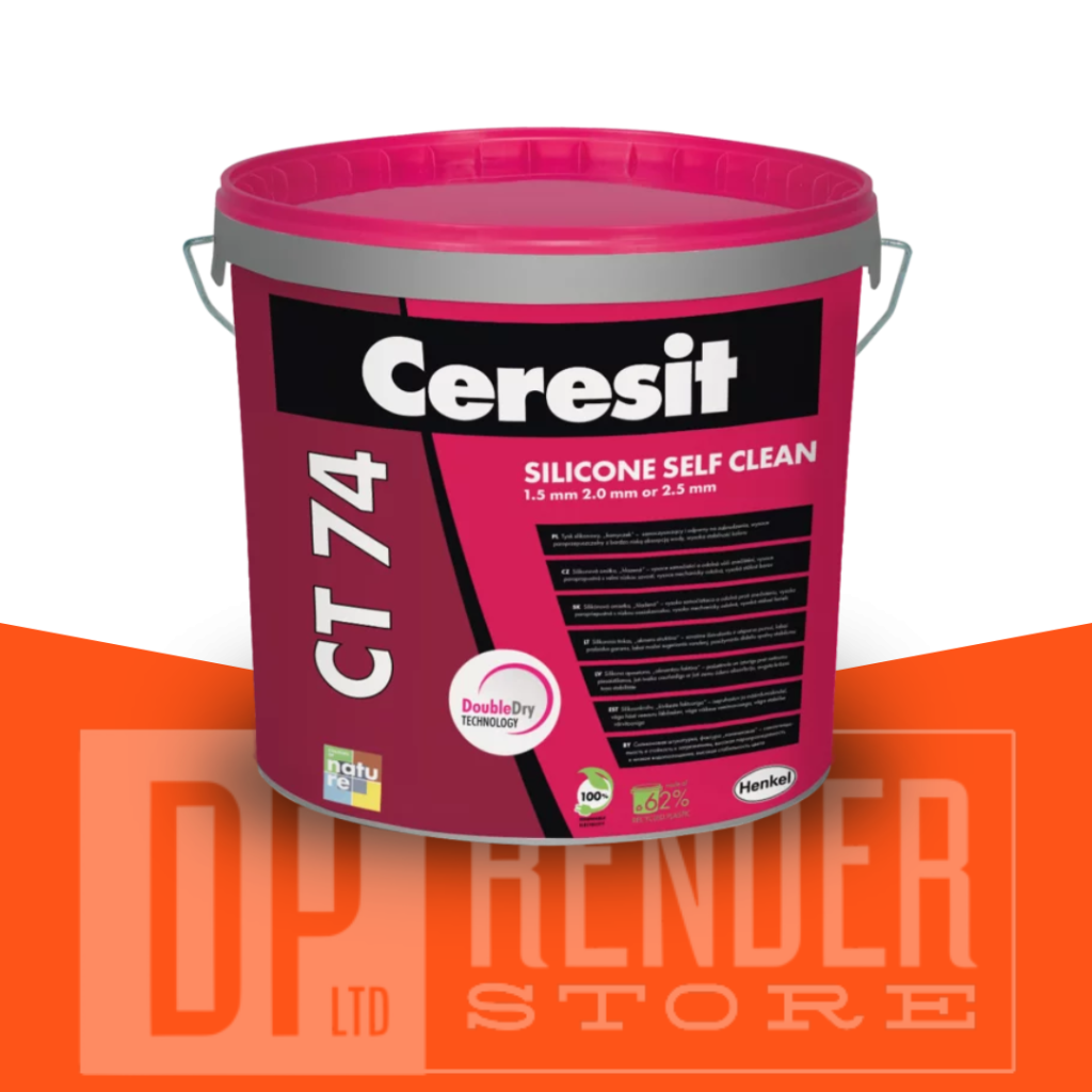 CT74 - Top Coat Render- Silicone Self Clean - 1.5mm Grain - 25kg